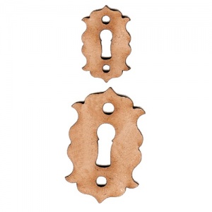 Scallop Keyhole Escutcheon Wood Shapes for art and crafts
